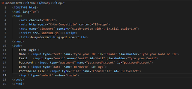 Learn Input Types In Html For Login And Register Form